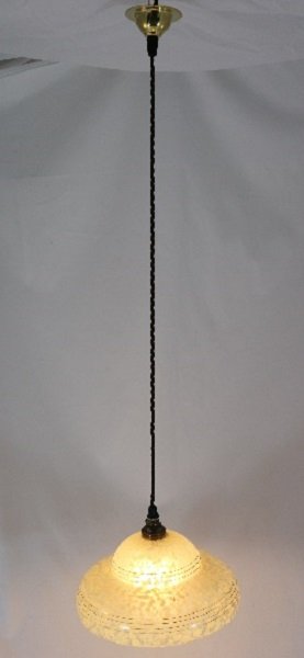 40s-50s Mottled Glass Ceiling Light | The Light House