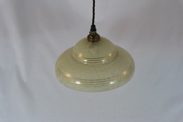 40s-50s Mottled Glass Ceiling Light | The Light House
